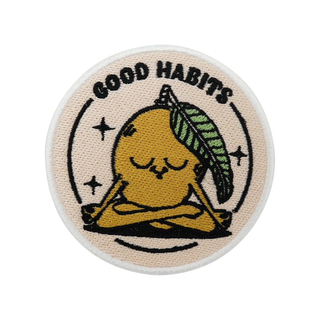 Iron-on Patch Good Habit Meditation Fruit Patches to Sew on Fruit Iron ...