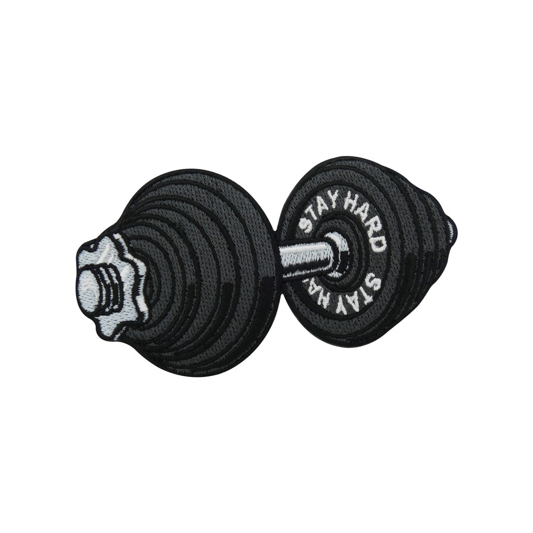 Iron-on Patch Stay Hard Dumbbells Fitness Patches, Training Iron-on ...