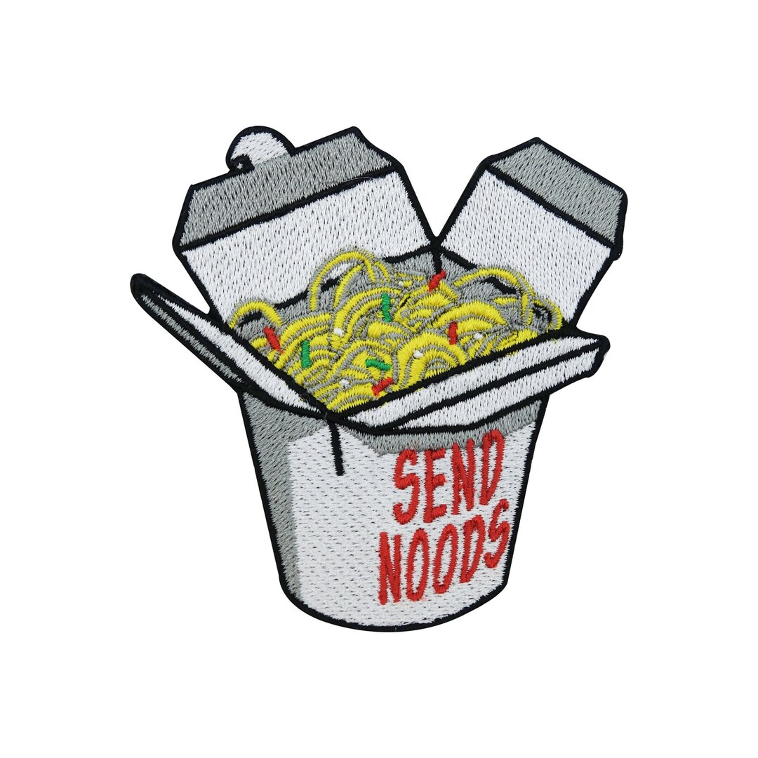 Iron-on Patch Send Noods Noodle Box | Noodles Patches, Nudes Asian Food Patches, Chinese Food ...