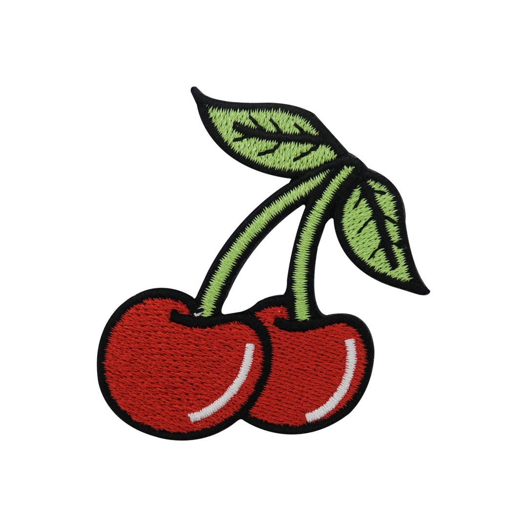 Cherry Iron-on Patch | Fruit Patches, Fruit Iron-on Patches, Cherry Iron-on Patches, Retro ...