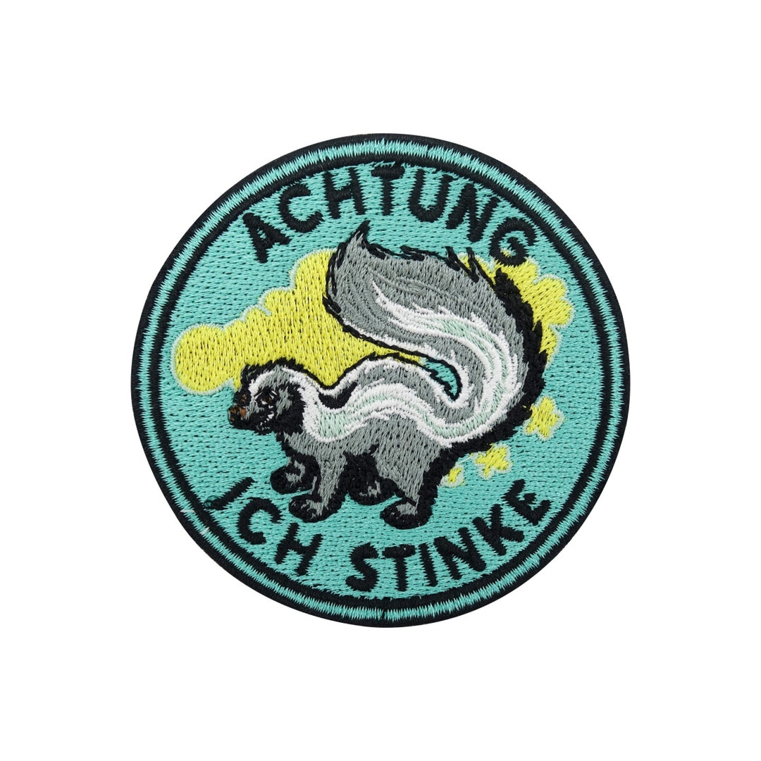 Iron-on Patch Warning I Stink Skunk Funny Patches, Funny Animal Iron-on ...