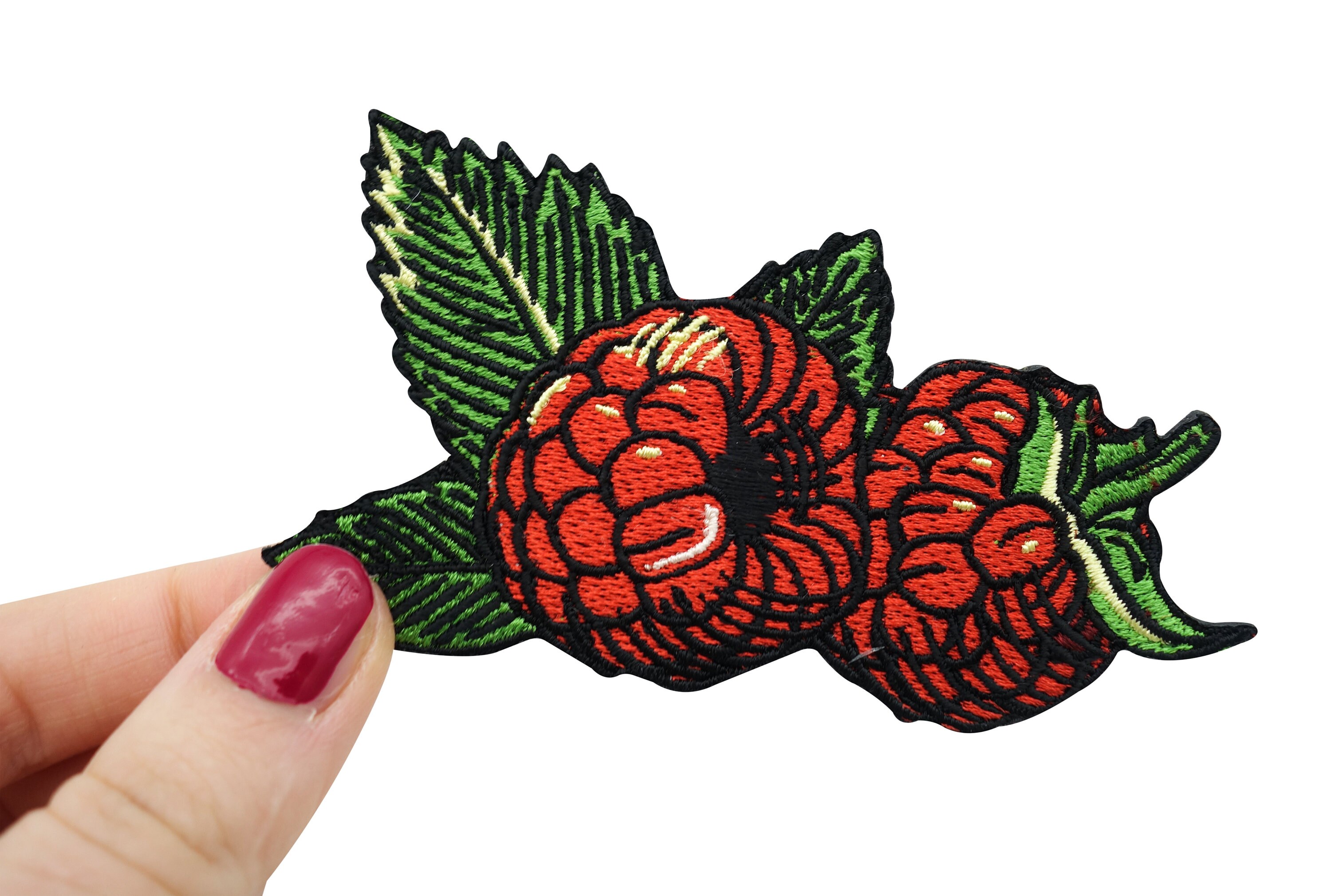 Raspberry Fruit Patch for Ironing Fruit Blossom Patches | Etsy