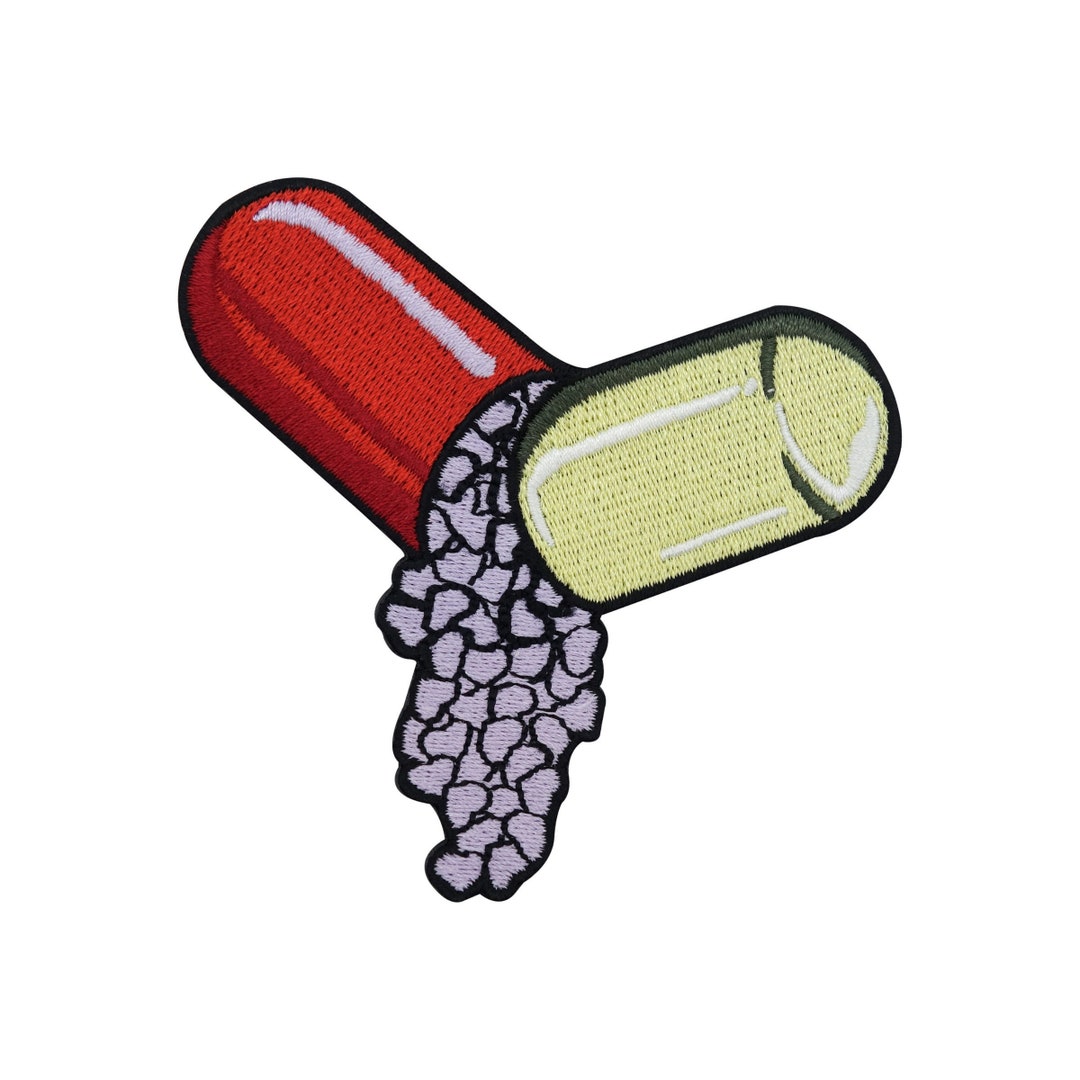 Finally Home Love Pill Iron-on Patch Love Pill Patches, Drug Hearts ...