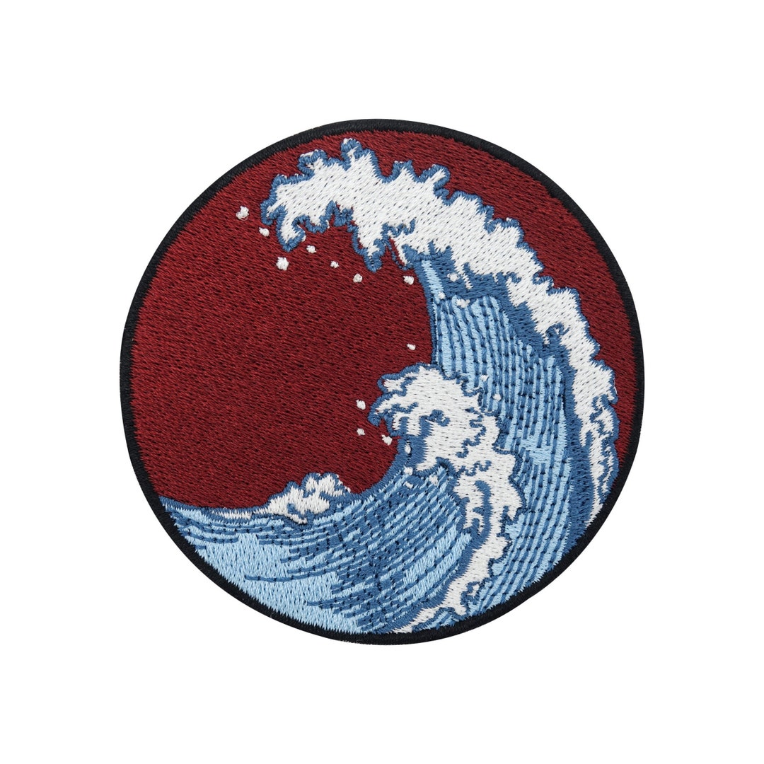 Iron-on Patch Waves Sea Wave Patches, Maritime Whale Iron-on Patches ...