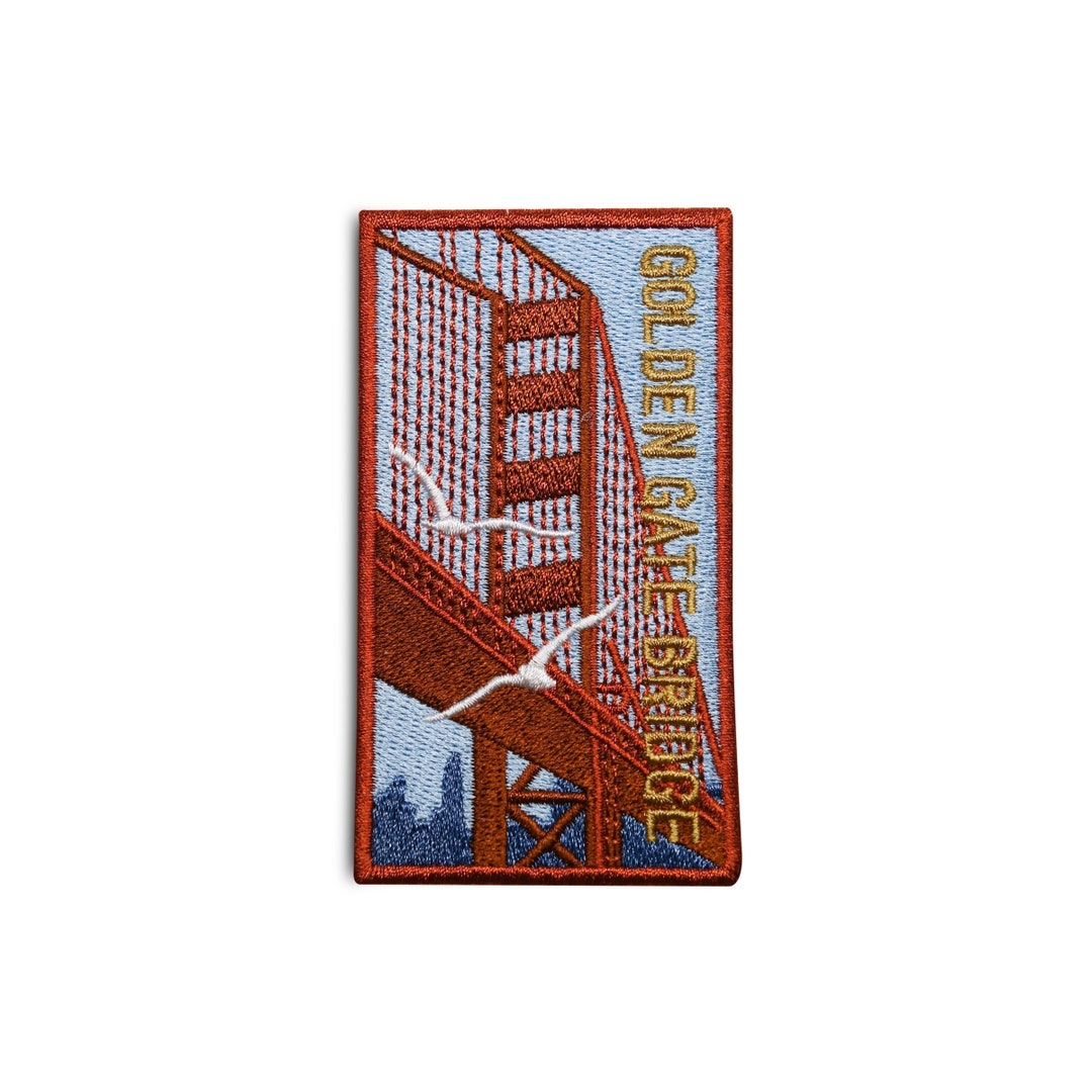 Iron-on Patch Golden Gate Bridge San Francisco USA America Patches Iron ...