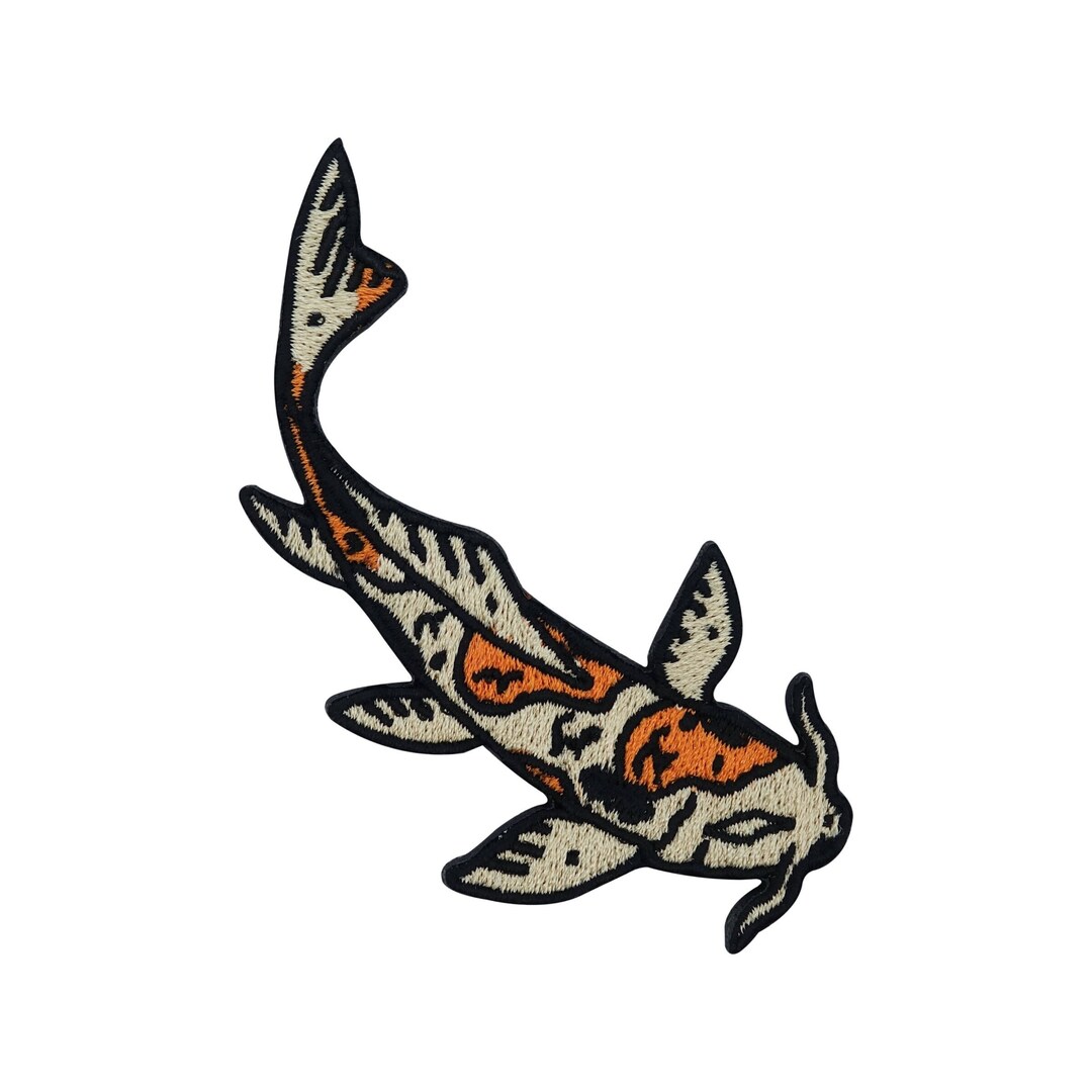 Patch for Ironing on Patch Beige Koi Fish Sea Fish Patches, Japan Iron ...