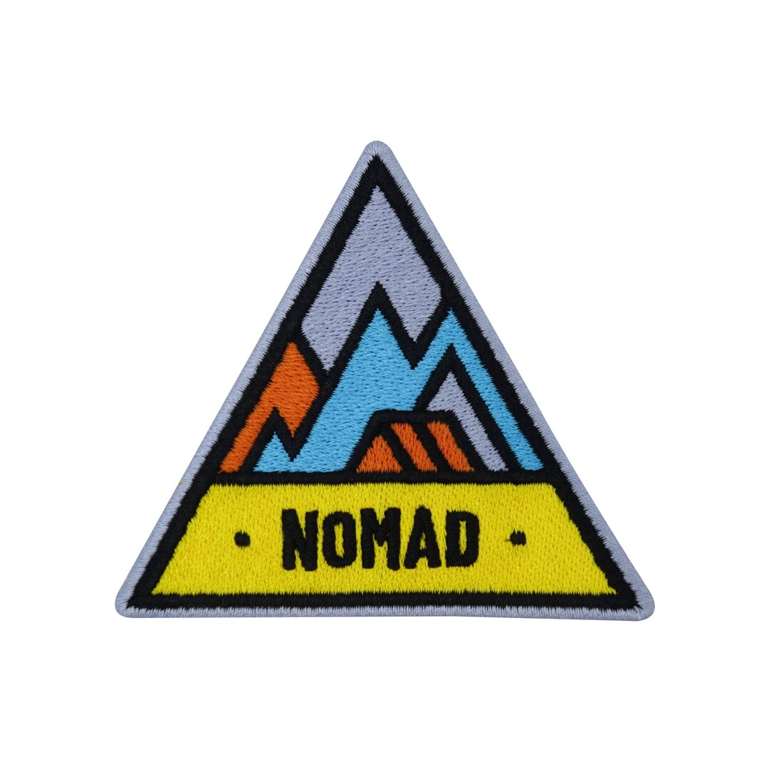 Iron-on Patch for Nomad Camping in the Mountains | Hiking Outdoor Patches, Tree Iron-on Patch ...