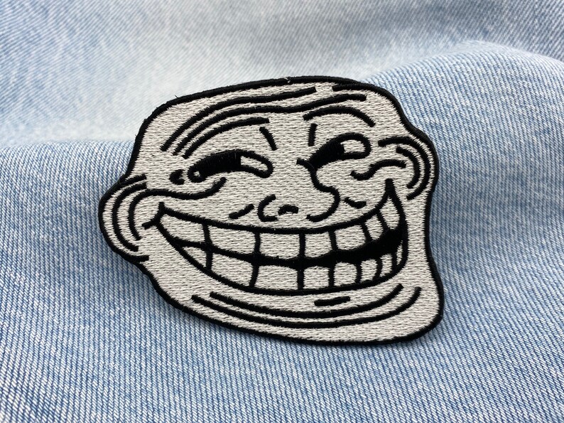 Iron-on Patch Trollface Meme Troll Face Patches Funny - Etsy UK