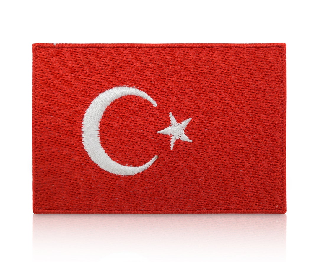 Türkiye Flag Iron-on Patch | Sew Turkish Flag Patches, Turkey Flag Iron ...