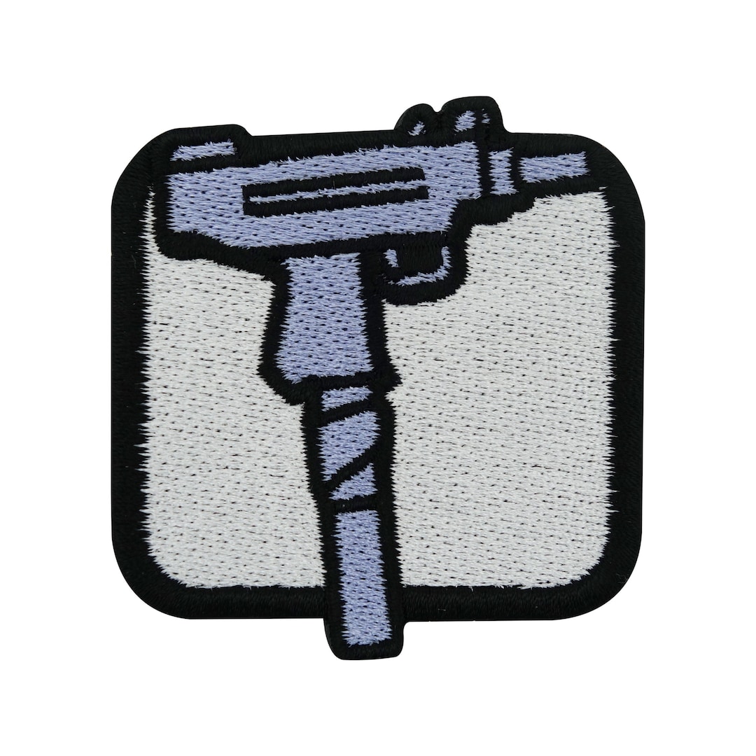 Retro Gamer Uzi Weapon Iron-on Patch Old School Patches, Iron-on Patch ...