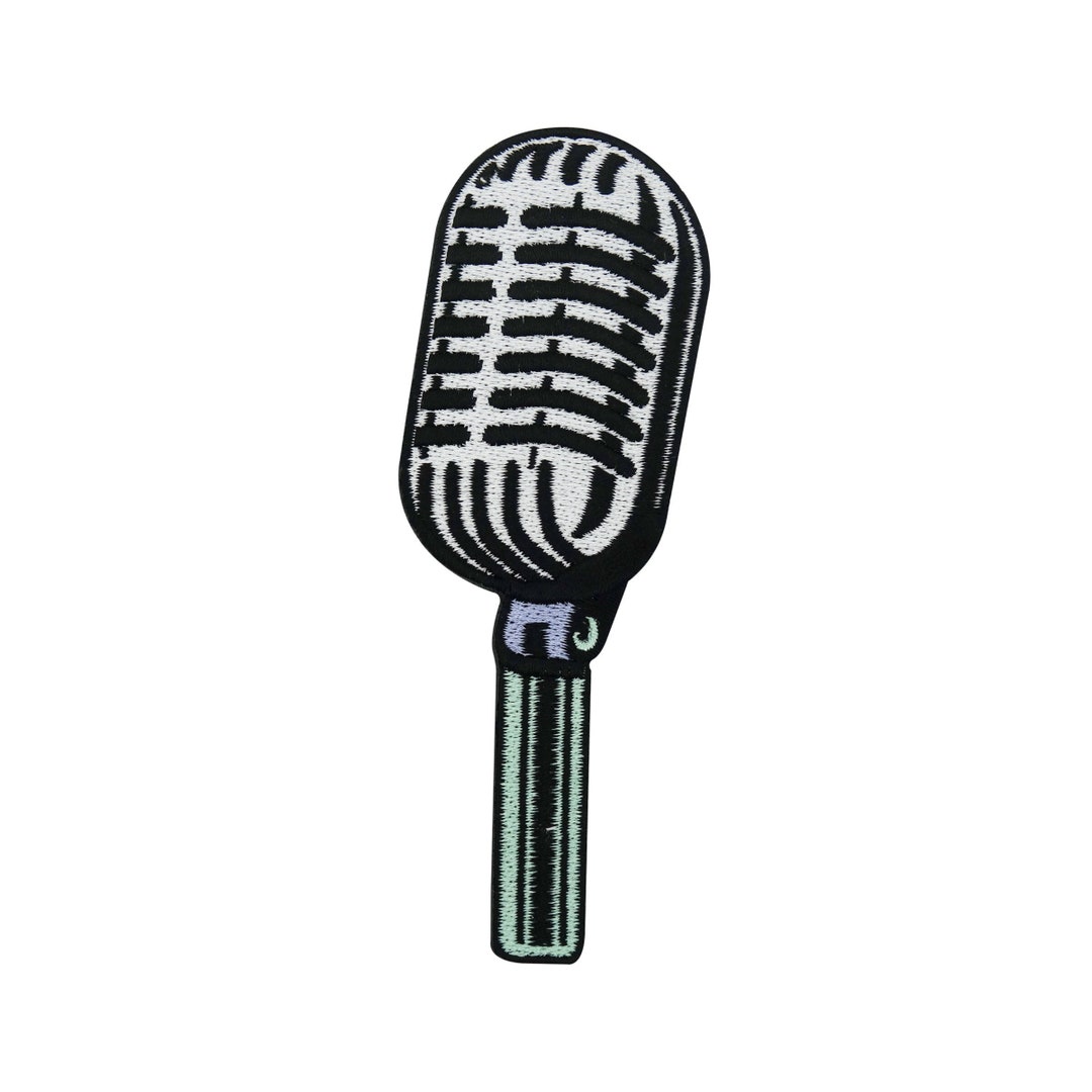 Iron-on Patch Retro Music Microphone | Rock Patches to Sew On, Punk ...