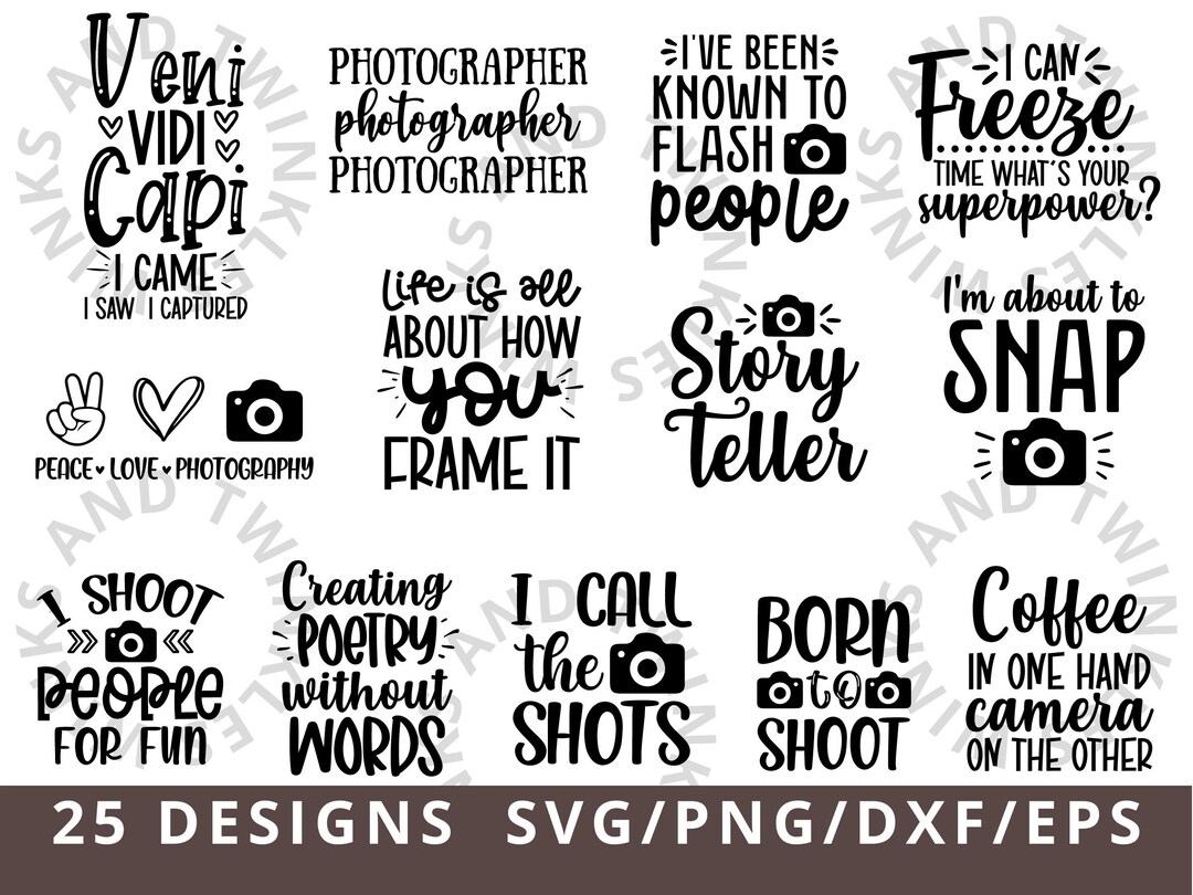 Photography SVG Bundle, Camera SVG Bundle, Photographer Svg, Funny ...
