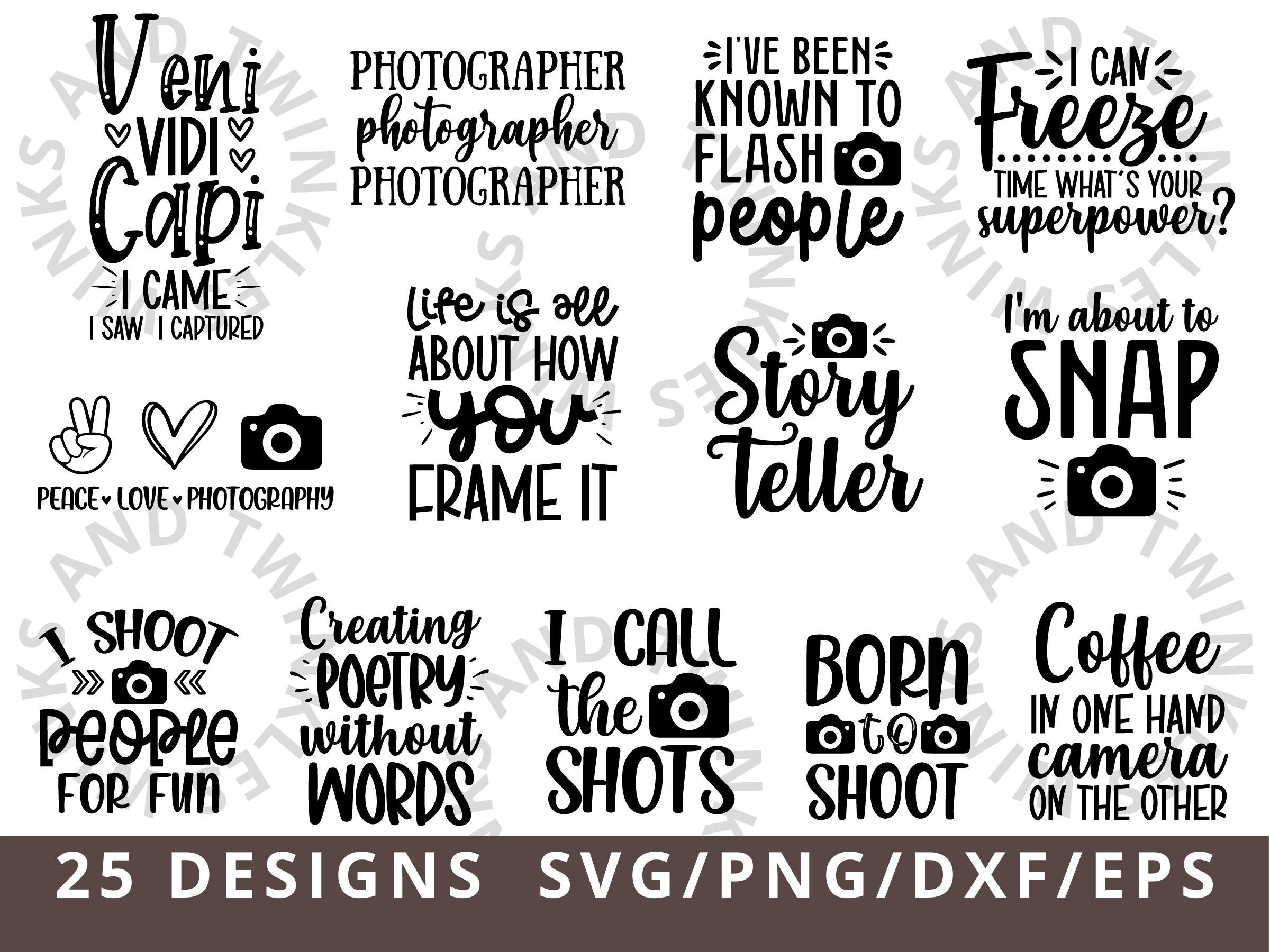 Photography SVG Bundle Camera SVG Bundle Photographer Svg - Etsy
