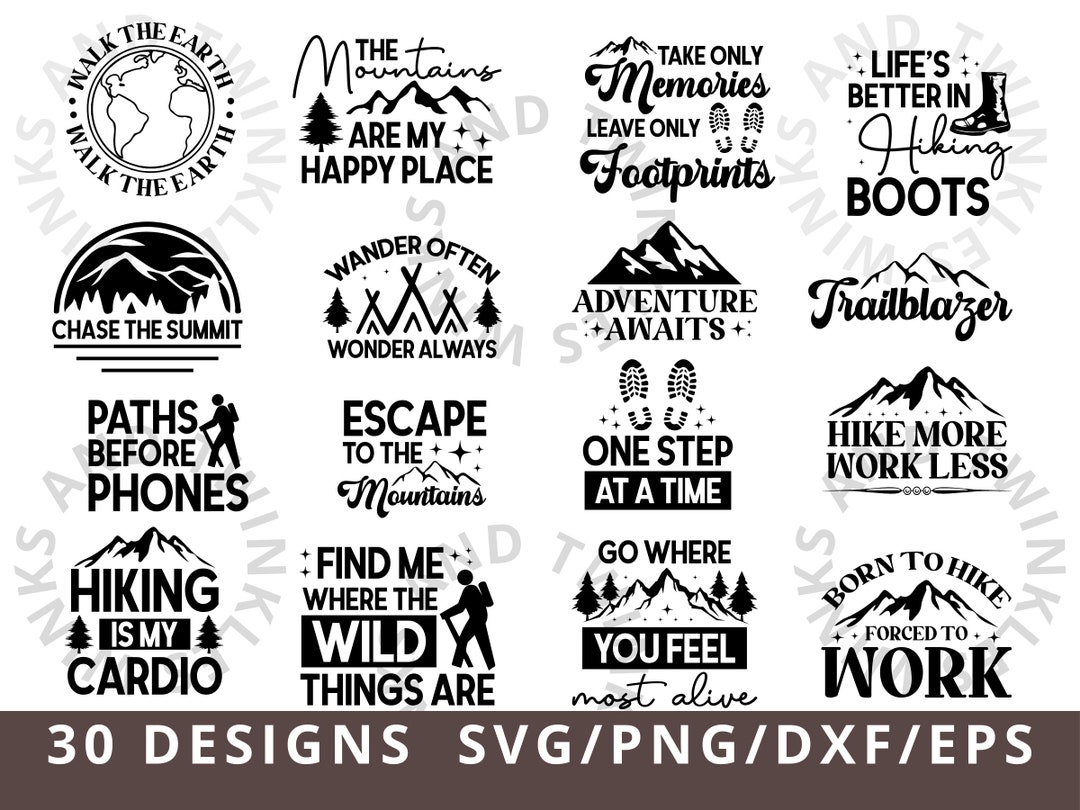 Hiking Svg Bundle, Take a Hike Svg, Outdoors Svg, Hiker Svg Png ...