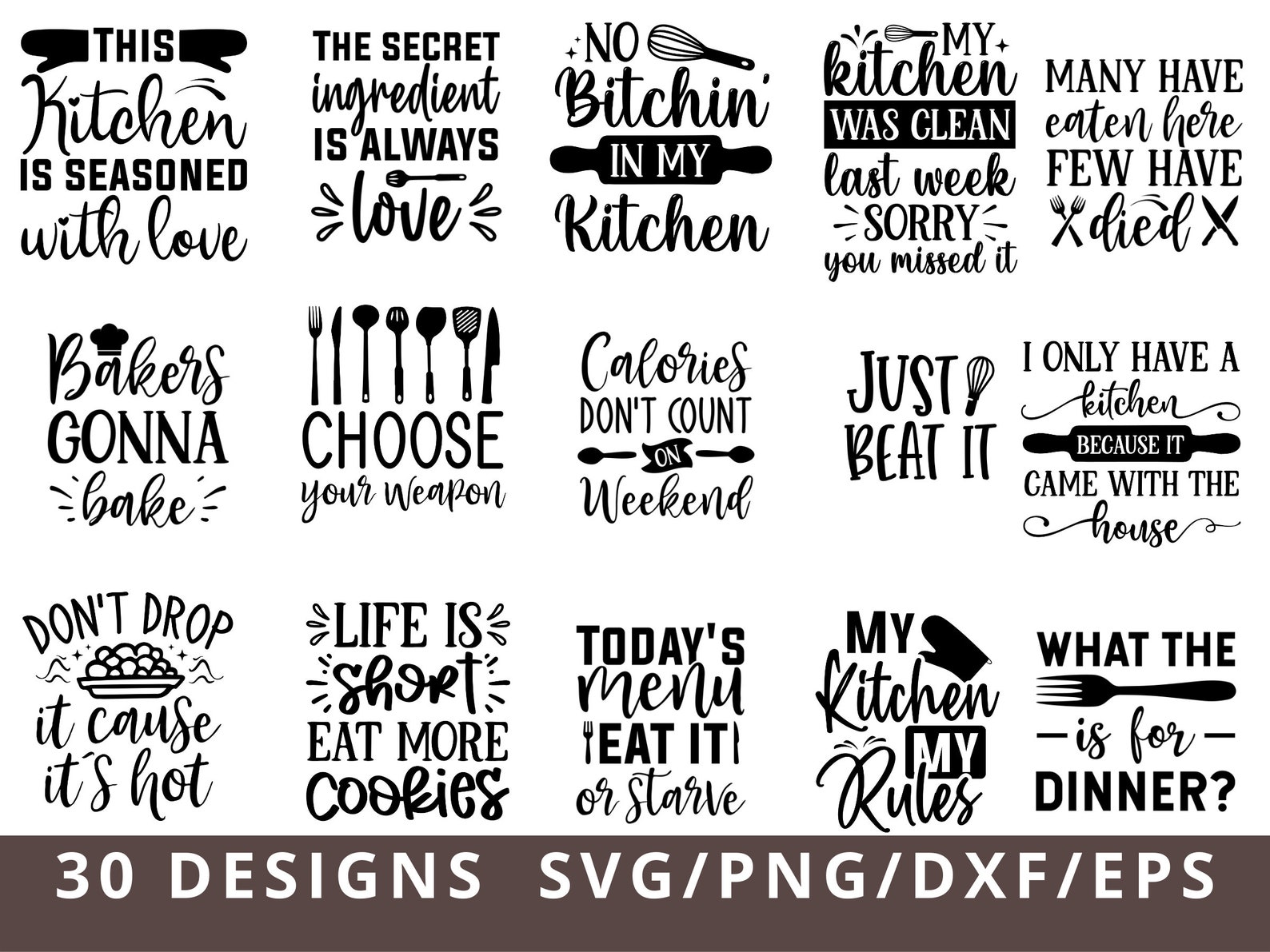 Kitchen Svg Bundle Funny Kitchen Svg Baking Svg Kitchen - Etsy