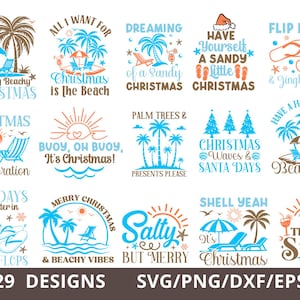 Beach Christmas SVG Bundle, Beachmas Svg, Christmas by the Sea Svg ...