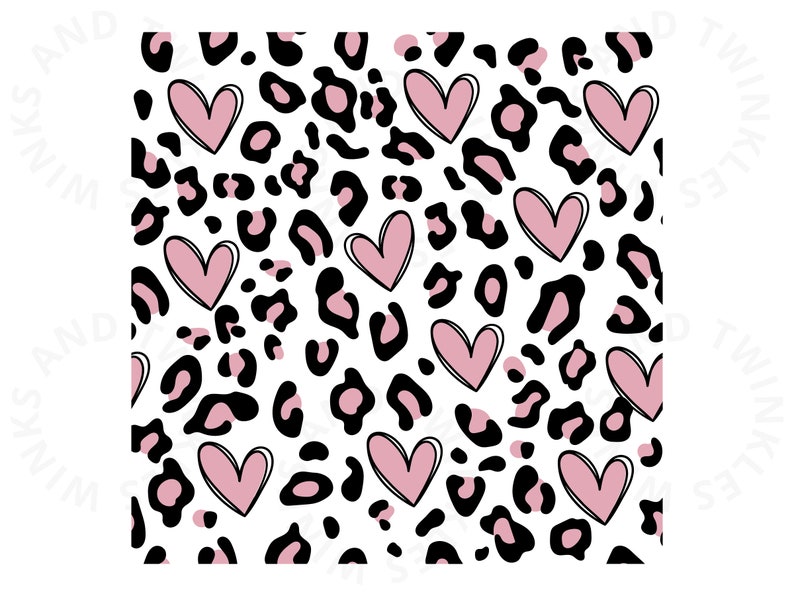 Leopard Heart Pattern Svg Dxf Png Heart Print Svg Seamless - Etsy