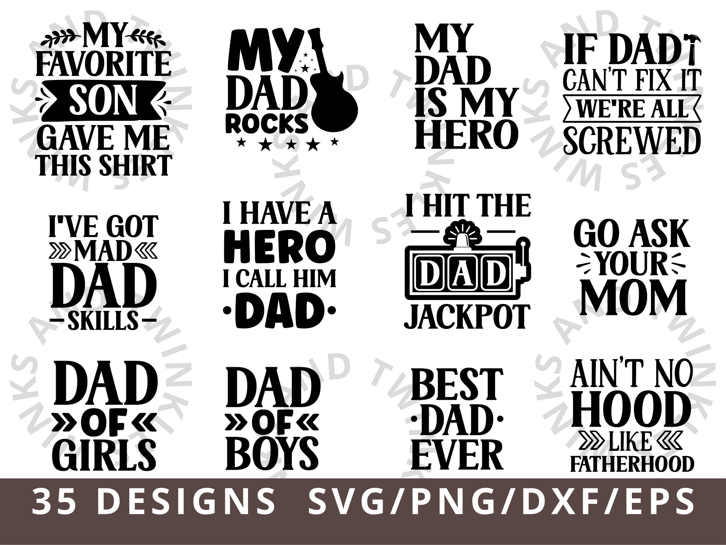 Dad Svg Bundle Fathers Day Svg Daddy Svg Bundle Father - Etsy