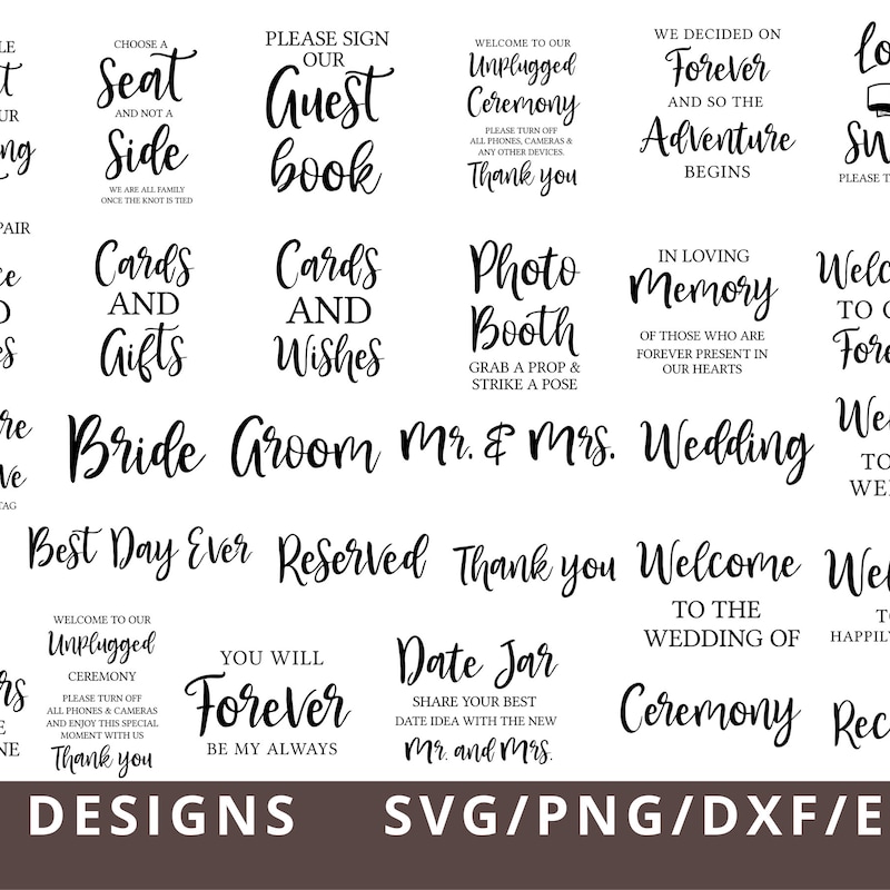 Wedding Sign Svg - Etsy
