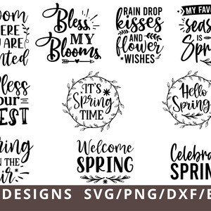 Spring SVG Bundle, Spring Shirt Svg for Cricut, Flower Market Svg ...