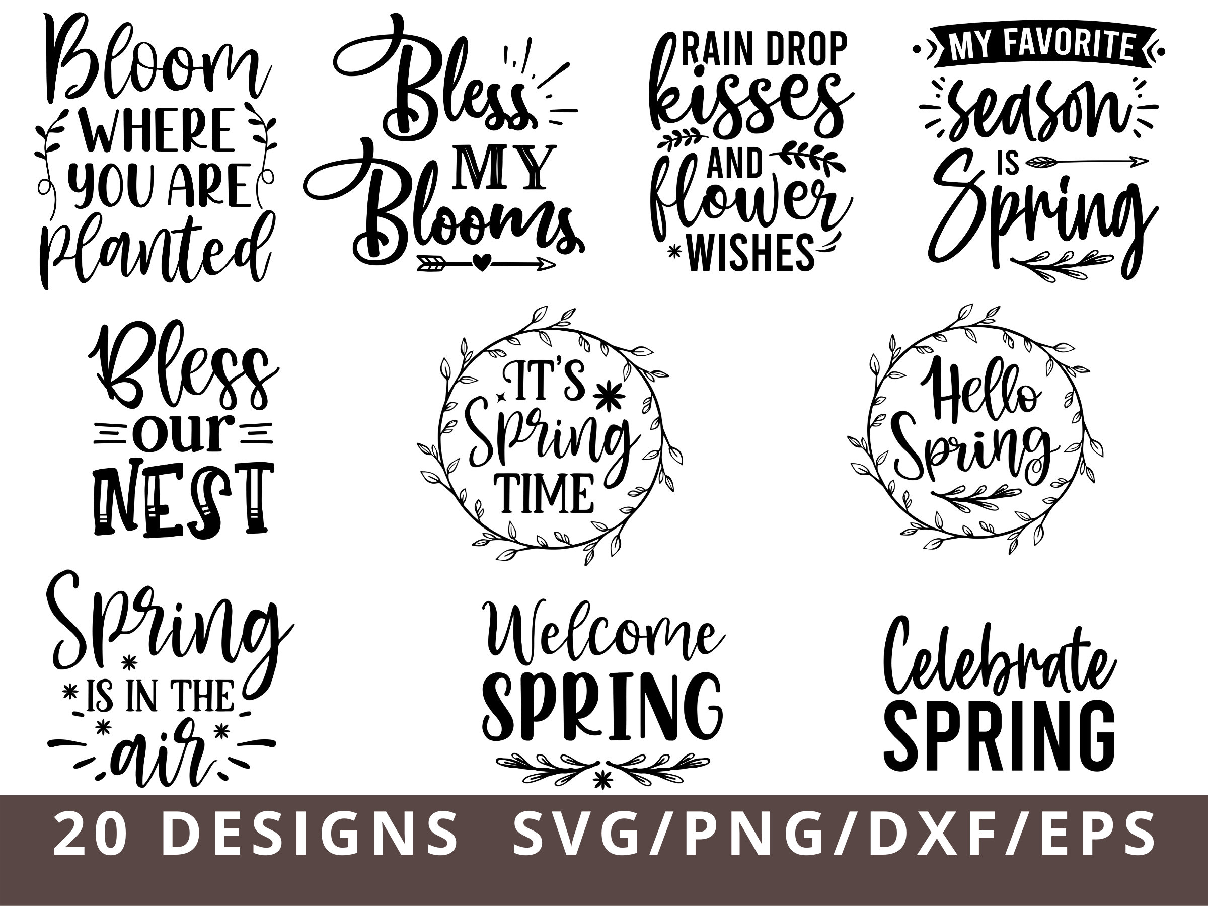 Spring SVG Bundle, Spring Shirt Svg for Cricut, Flower Market Svg ...