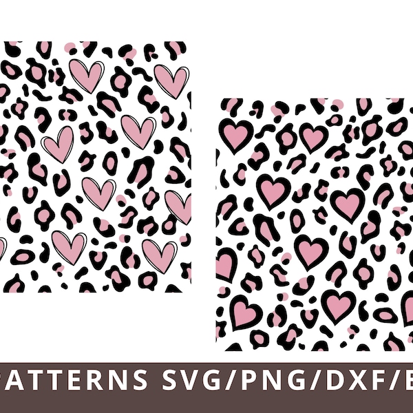 Leopard Heart Svg - Etsy