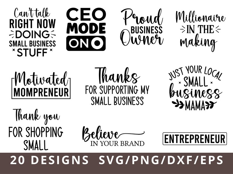 Small Business Svg Bundle Boss Babe Svg Small Business Owner - Etsy