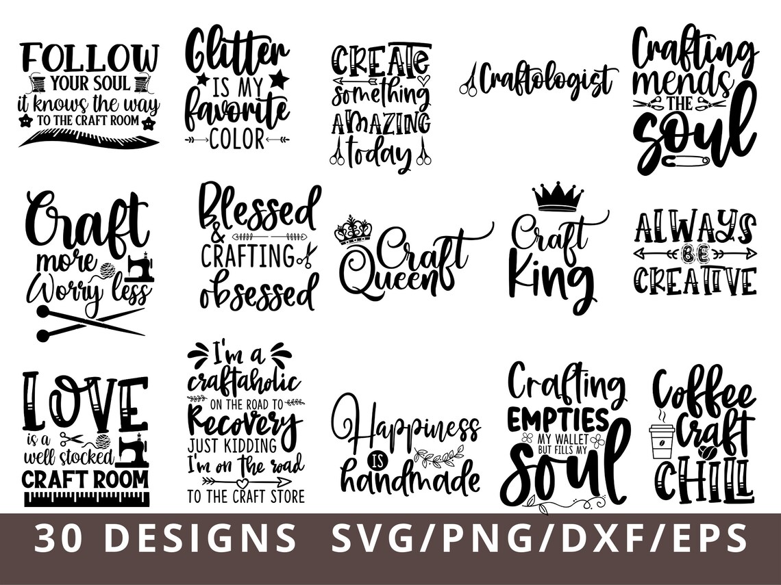 Craft SVG Bundle Crafting SVG Crafters Svg Crafting Shirt - Etsy