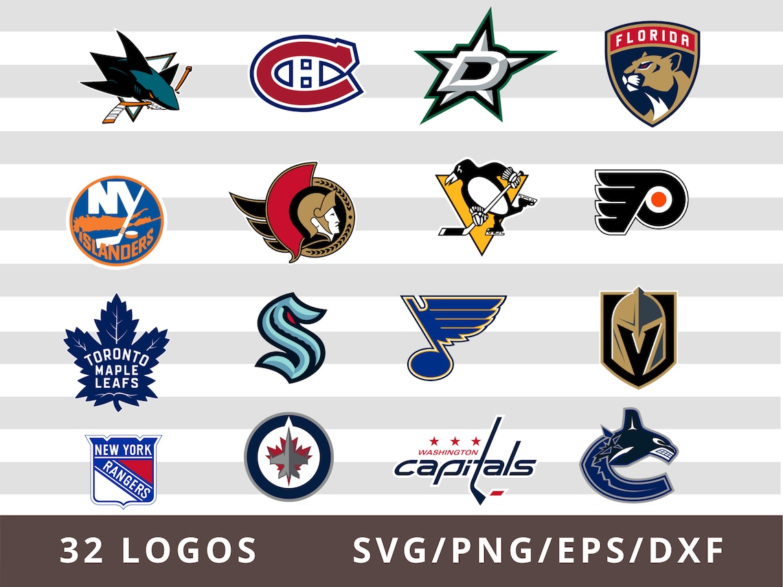 NHL Svg 32 NHL Logos Svg NHL Teams Logo Svg Bundle Hockey | Etsy