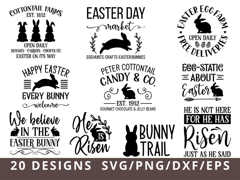 Farmhouse Easter Svg Bundle Easter Svg Rustic Easter Svg - Etsy
