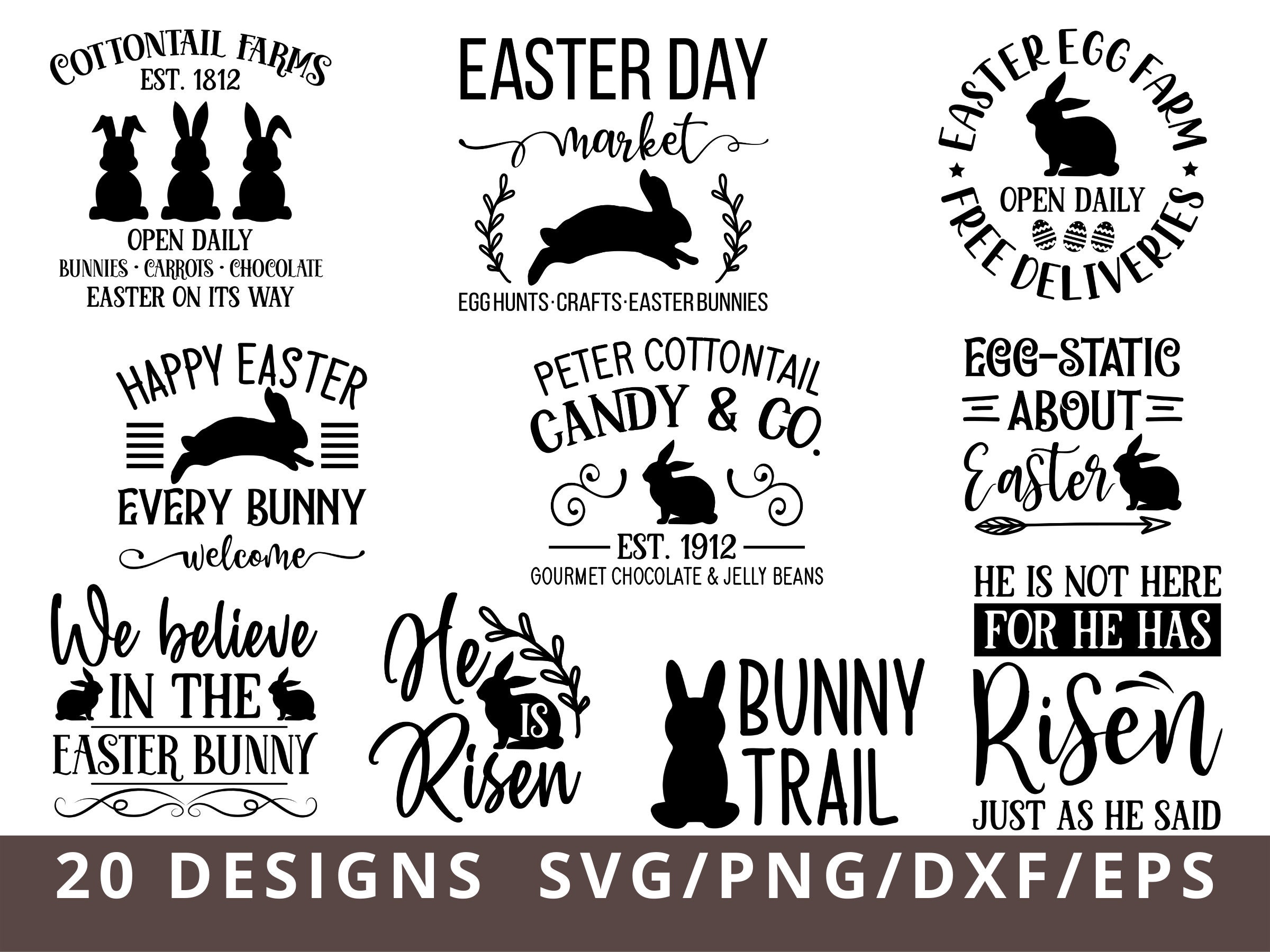 Farmhouse Easter Svg Bundle Easter Svg Rustic Easter Svg - Etsy