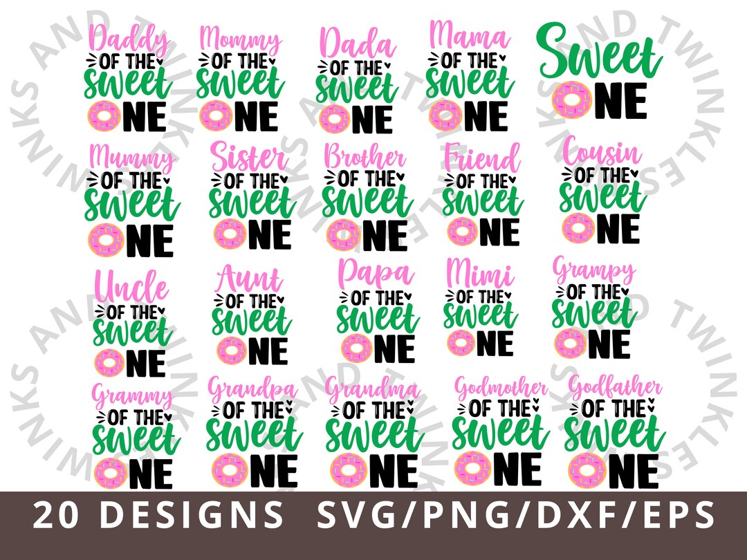 Sweet One Donut Birthday Svg, Donut First Birthday Svg Png, Donut 1st ...