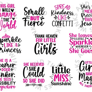 Girl Svg Bundle, Little Girl Svg, Girl Quotes Svg Png, Little Girl Room ...