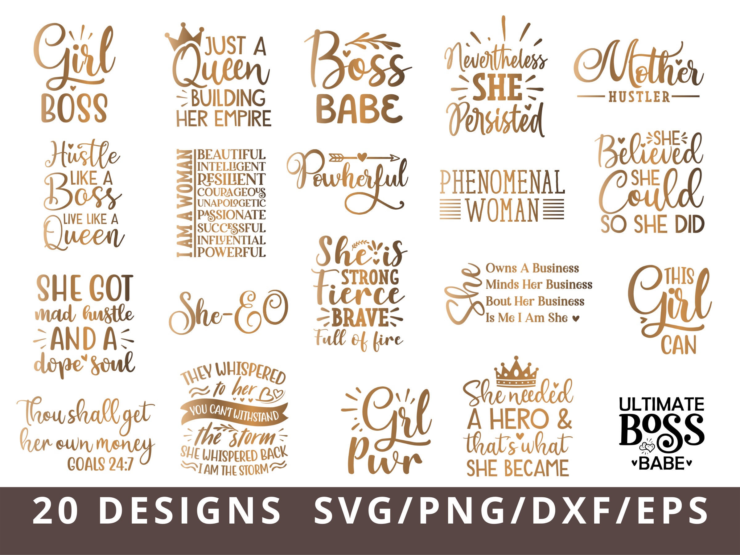 Inspirational Svg for Women Women Empowerment Bundle SVG - Etsy