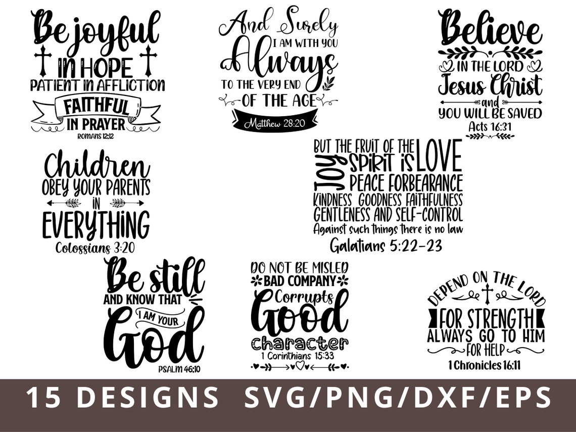 Bible Verse SVG, Scripture Svg Bundle, Christian Bundle Svg, Bible ...
