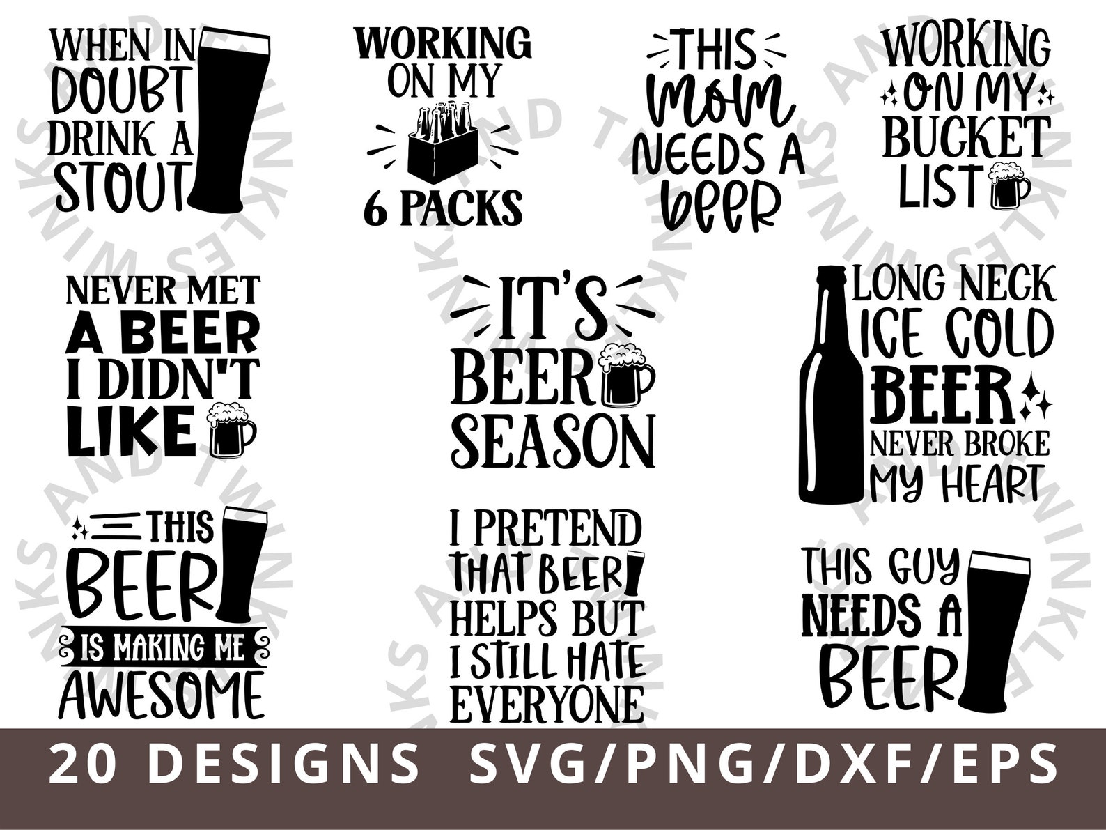 Beer SVG Beer Quotes SVG Bundle Beer Glass SVG Alcohol - Etsy