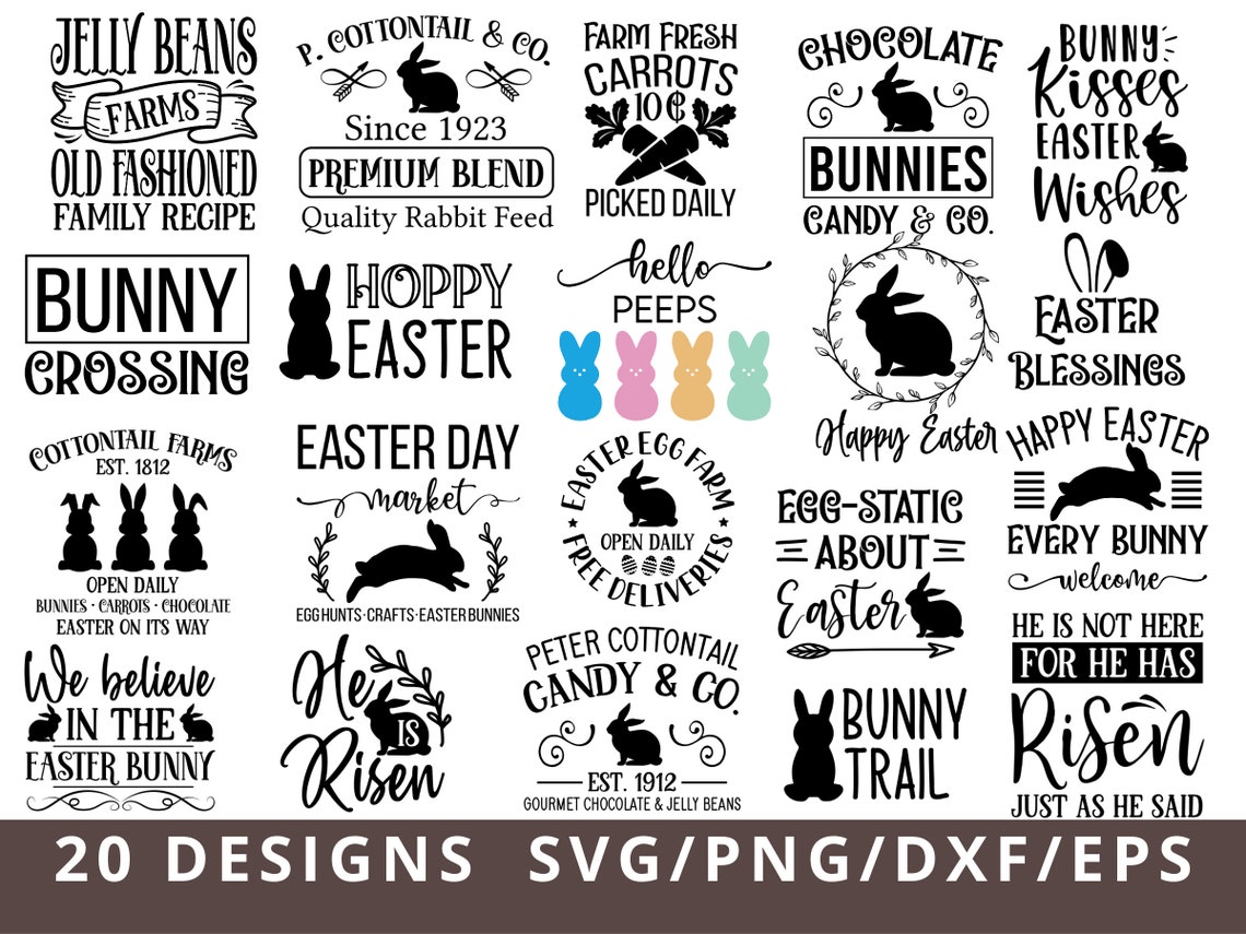 Farmhouse Easter Svg Bundle Easter Svg Rustic Easter Svg - Etsy