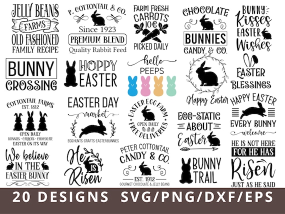 Farmhouse Easter Svg Bundle Easter Svg Rustic Easter Svg - Etsy