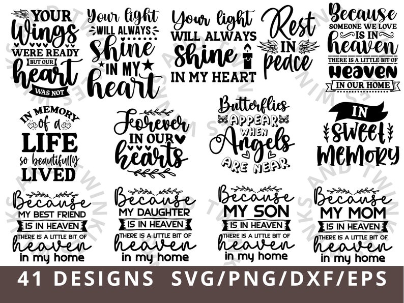 Memorial Svg Bundle Memorial Quotes Svg Rest in Peace Svg - Etsy
