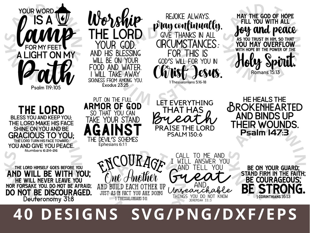 Christian Svg Bundle, Bible Verse Svg Png Dxf Eps, Religious Svg ...