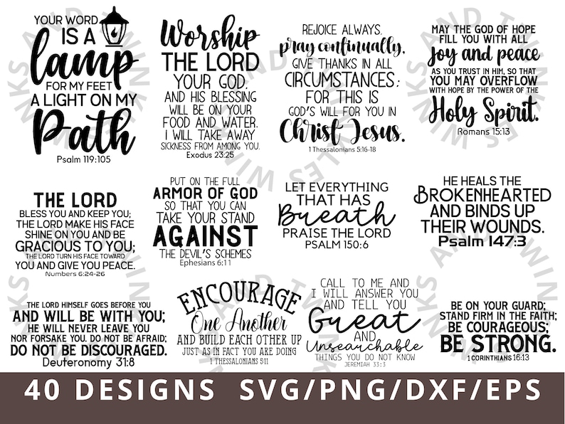 Christian Svg Bundle Bible Verse Svg Png Dxf Eps Religious - Etsy UK