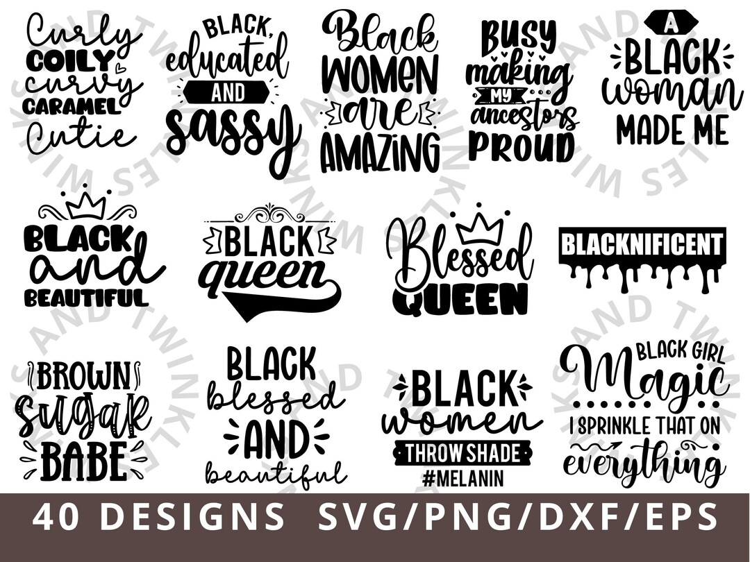 Black Woman Svg Black Girl Magic Svg Bundle Boss Lady Svg Black