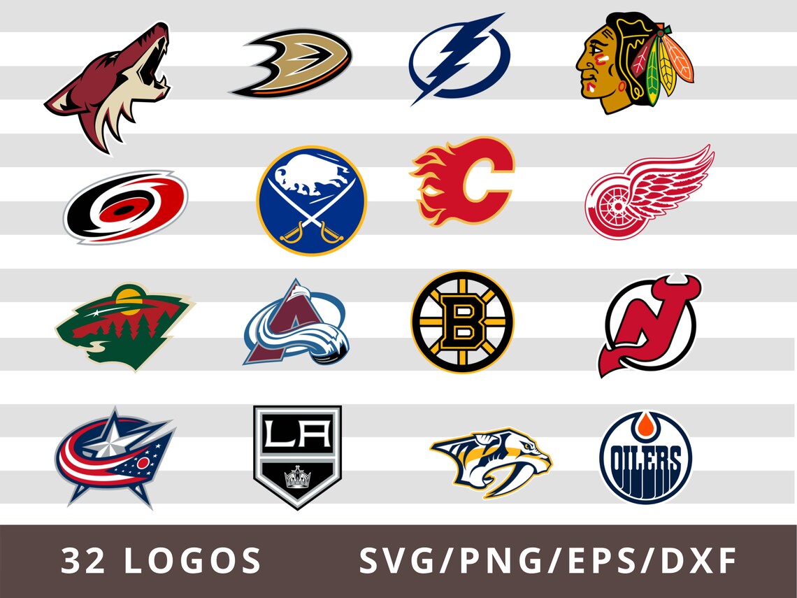 NHL Svg 32 NHL Logos Svg NHL Teams Logo Svg Bundle Hockey | Etsy