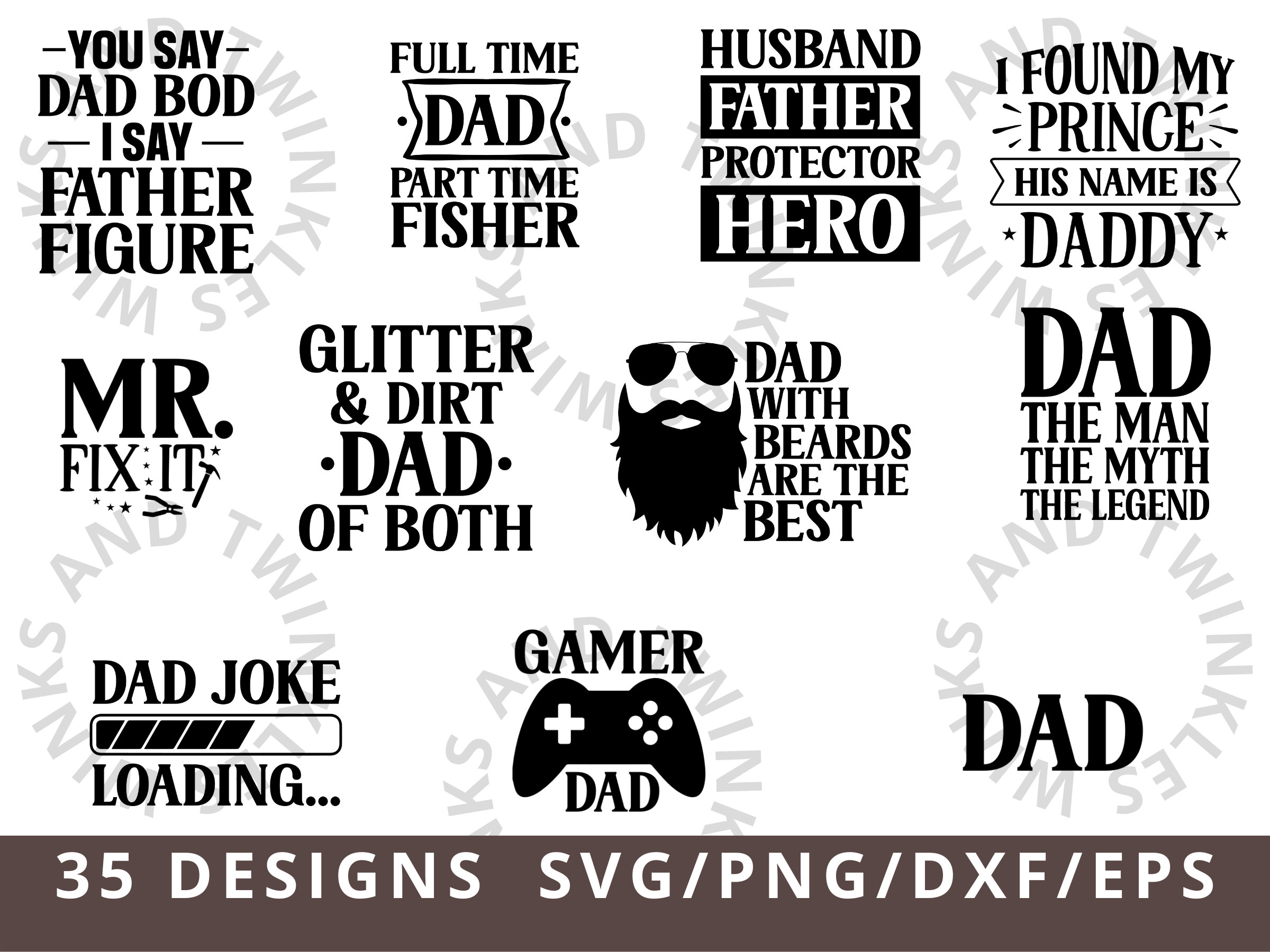 Dad Svg Bundle Fathers Day Svg Daddy Svg Bundle Father - Etsy