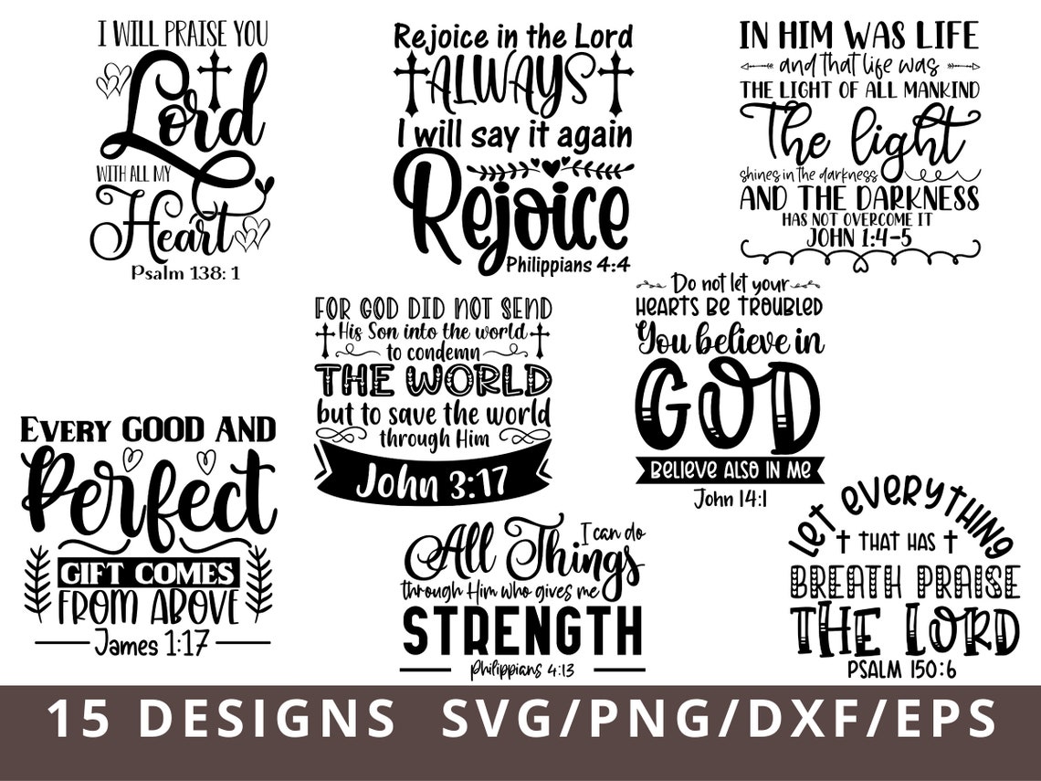 Christian SVG Bundle Bible Verse Svg Faith Svg Cross Svg - Etsy