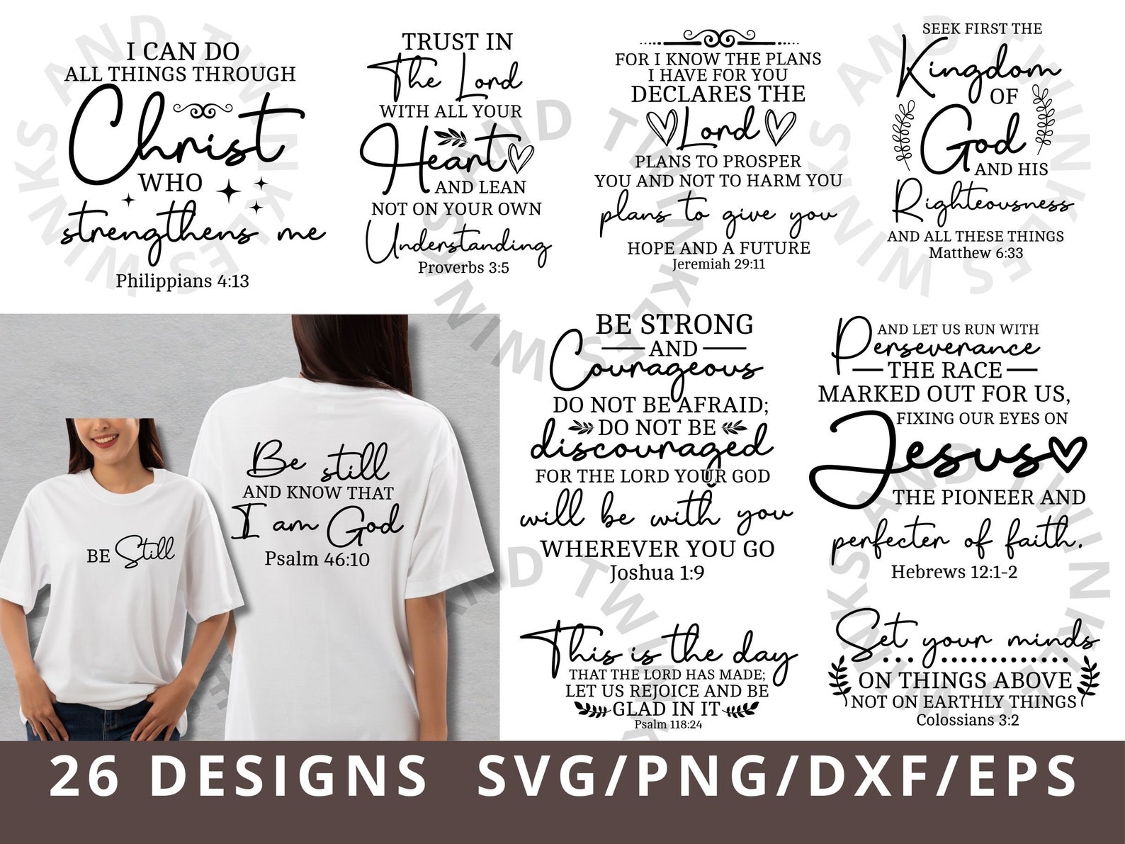Bible Verse Svg, Christian Front and Back Svg Png, Christian Scripture ...