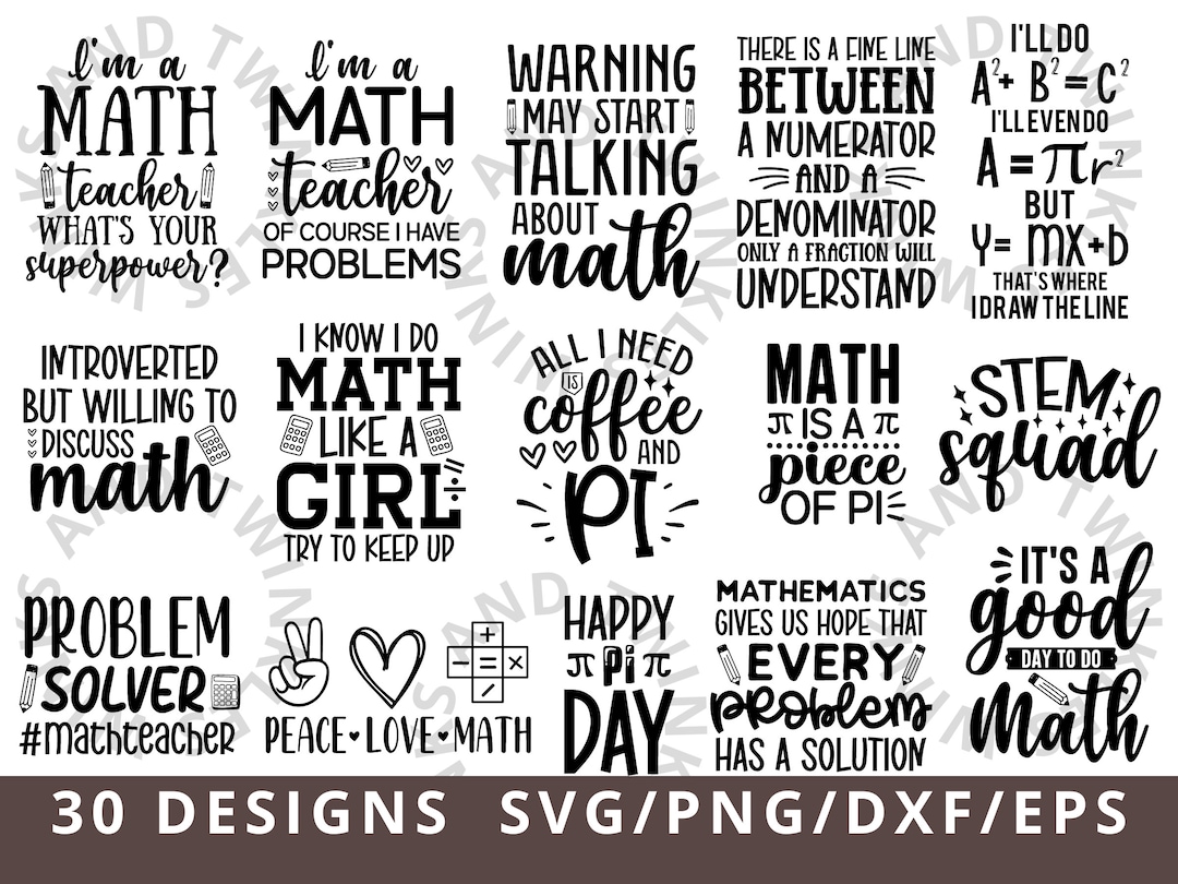 Math Svg, Mathematics Svg Bundle, Math Teacher Svg, Math Student Svg ...