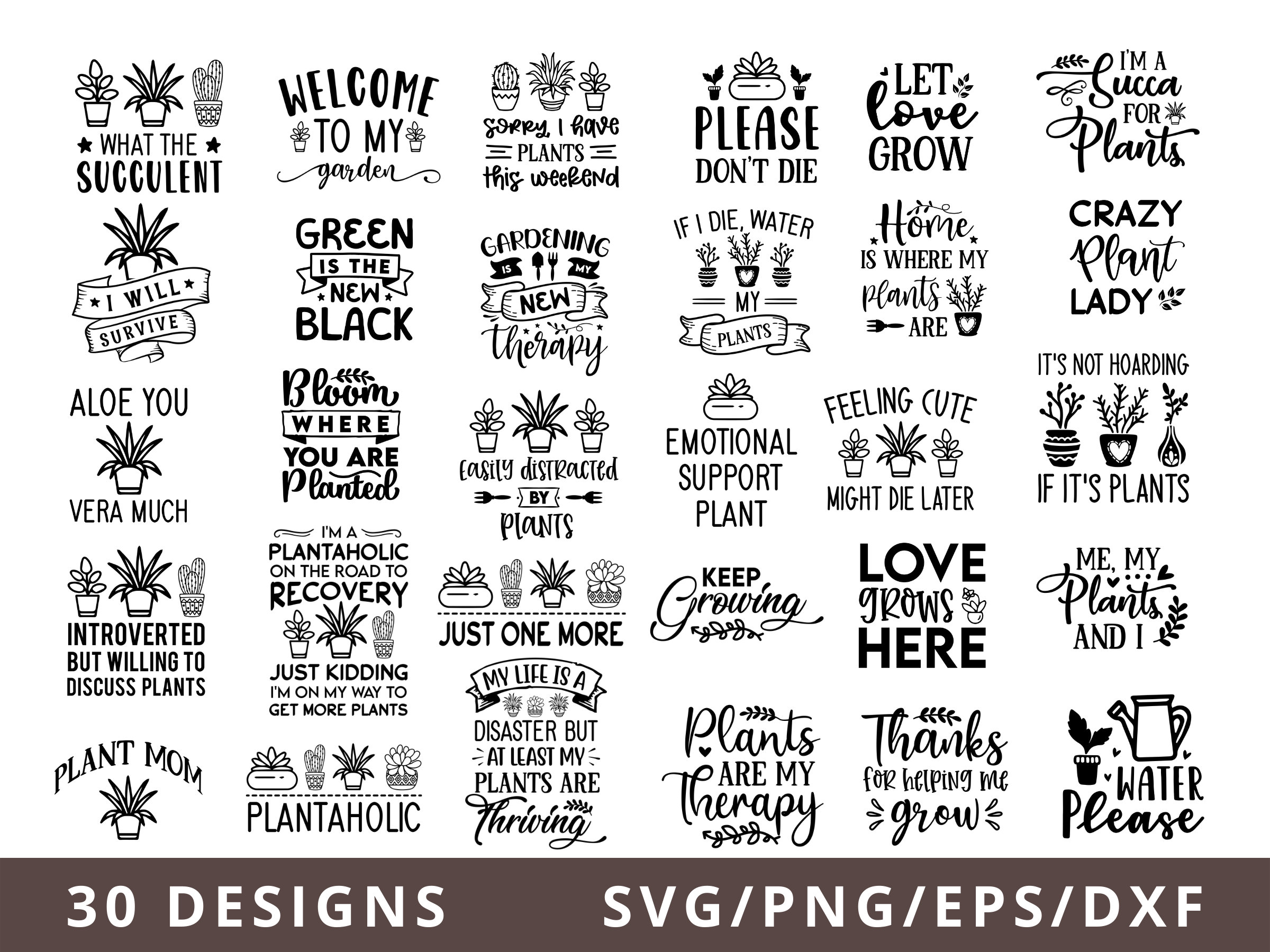 Plant Lovers Svg Bundle Plant Svg Dxf Eps Png Gardening Svg - Etsy