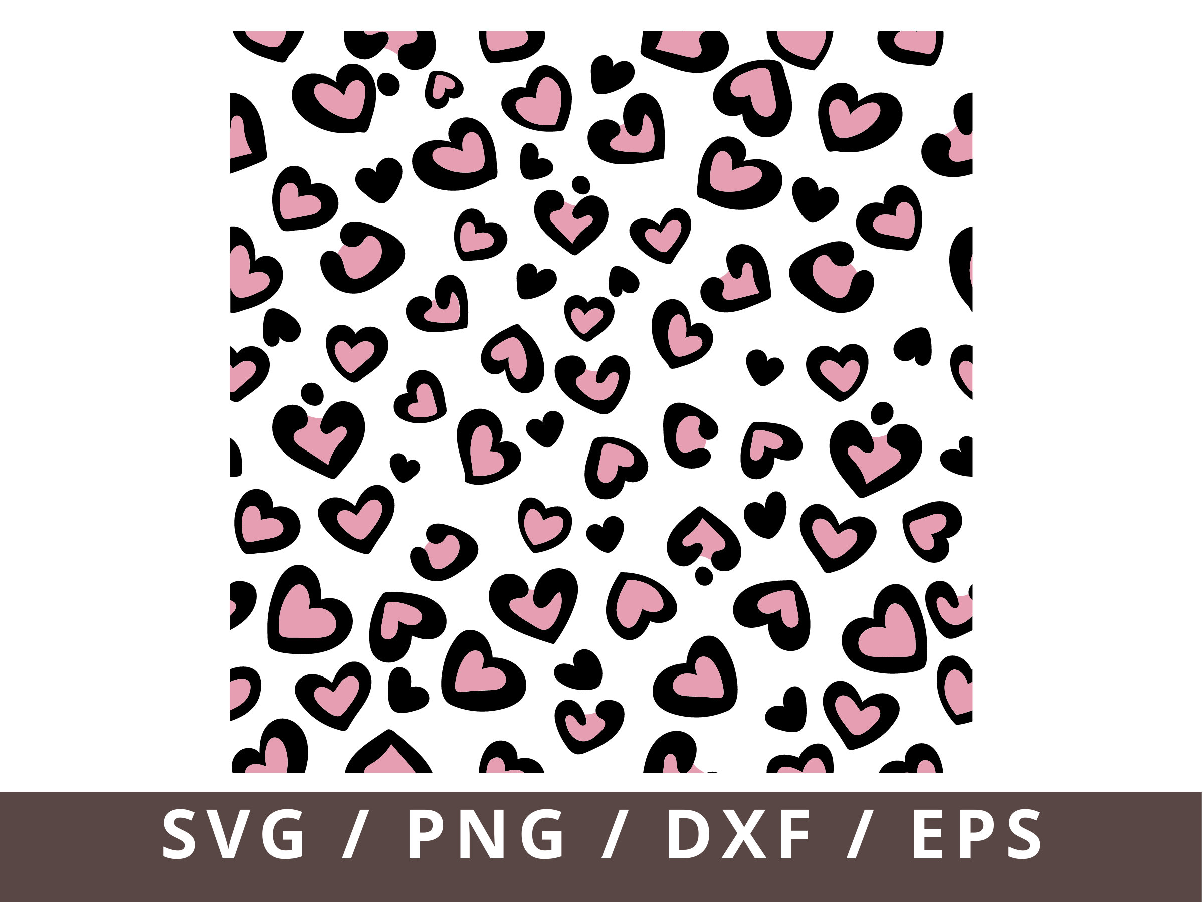 Heart Pattern Svg Dxf Png Heart Print Svg Seamless Svg Cut - Etsy