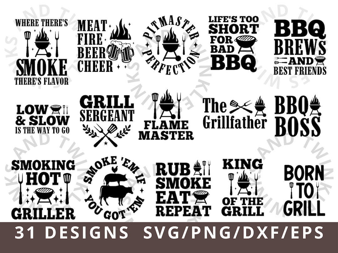 BBQ Quotes SVG Png, Barbecue Svg Png Bundle, Grill Svg, Barbeque Svg ...